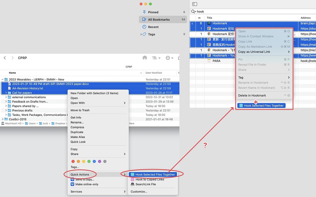 Add a right-click menu option to link multiple existing files together ...